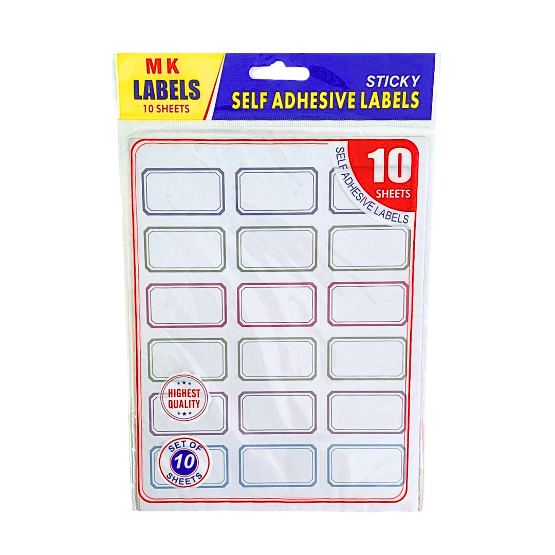 Etiquetas Adhesivas Rectangulares Pack Escolar 10 Hojas – Paulideas